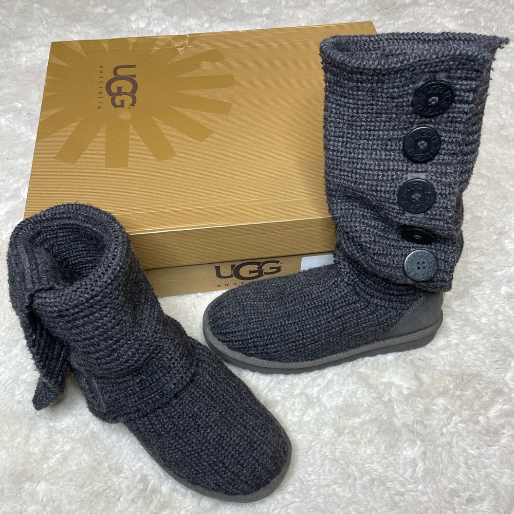 Ugg Cardy Original Boots In Charcoal Grey - Gem